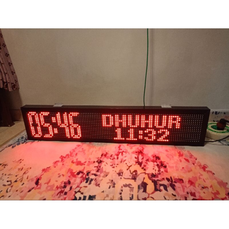 Jual Jam Waktu Sholat, JWS Runing Text, Jam Sholat Digital Adzan ...