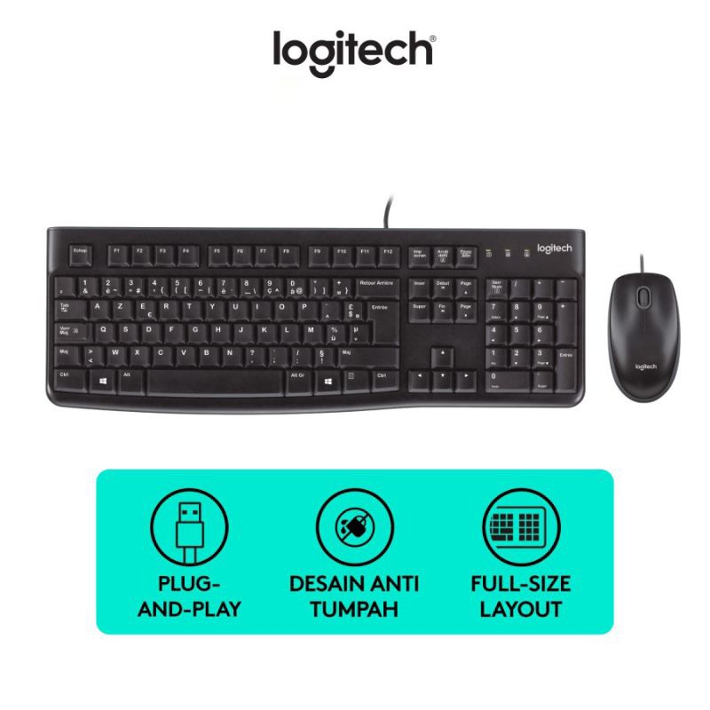 Jual Logitech MK120 / Keyboard + Mouse Logitech MK120 | Shopee Indonesia