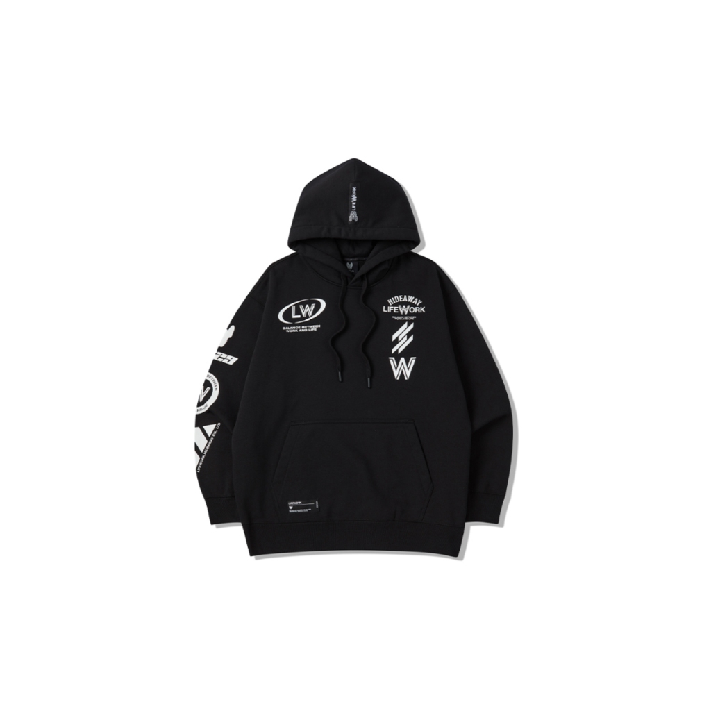 Jual Lifework Korea Artwork Hideaway Hoodie Black 100% Original ...