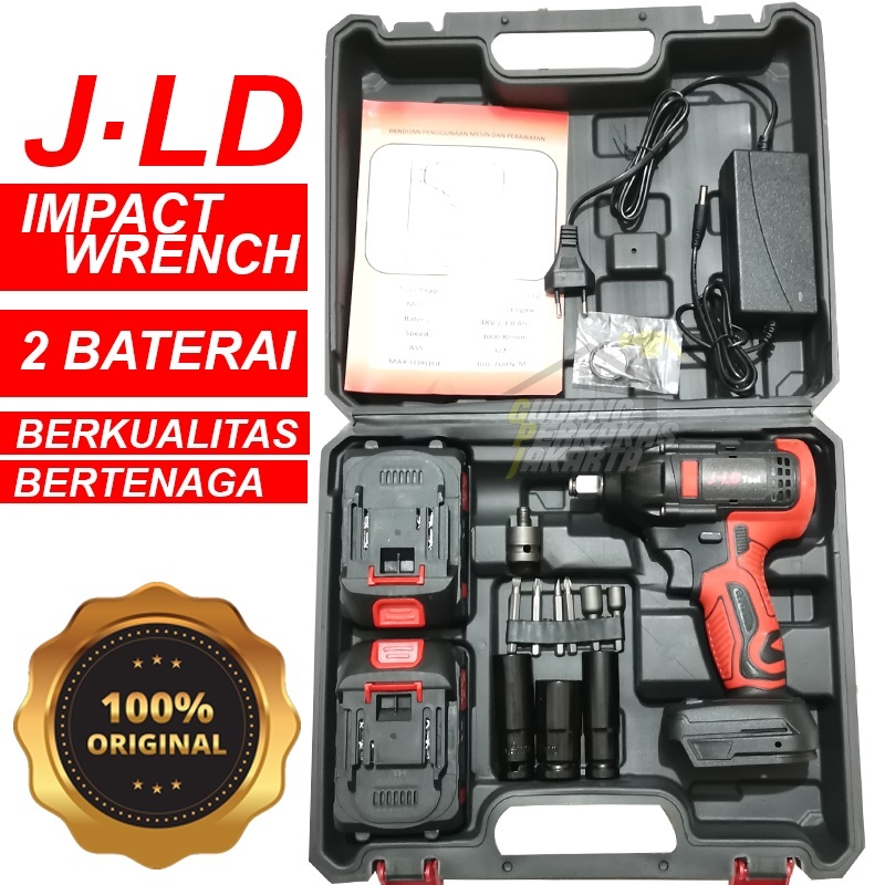 Jual JLD tools Buka Baut Cordless impact wrench Brushless 48V 1&2 Baterai / Impact batre ...