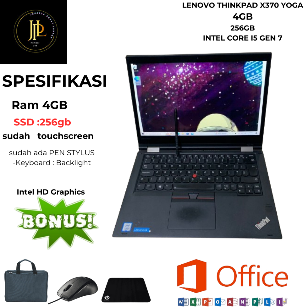 Jual LENOVO THINKPAD YOGA X370 4GB - 256GB INTEL CORE I5 GEN 7 Ram ...