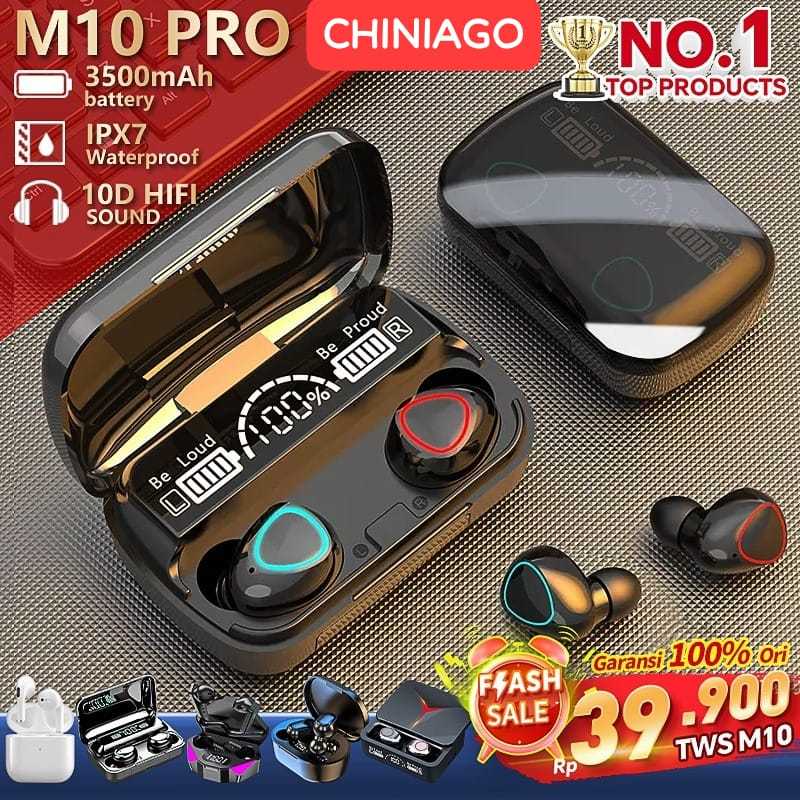 Jual TWS F9 M10 M90 X15 Bluetooth 5.3 Kualitas suara HD Tampilan Digital Game Earphone Stereo ...