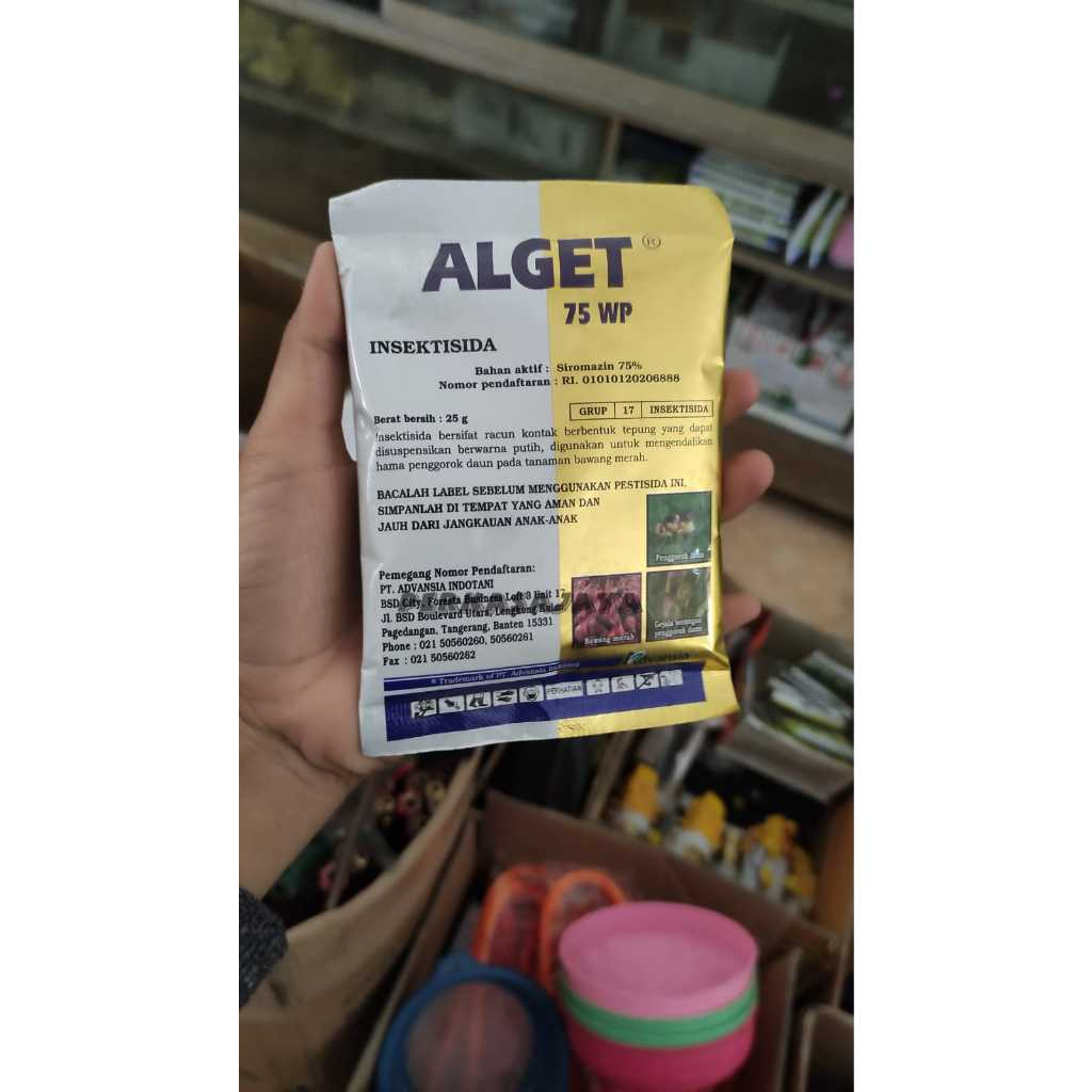 Jual INSEKTISIDA RACUN OBAT TEPUNG ALGET 75 WP 25 GR | Shopee Indonesia