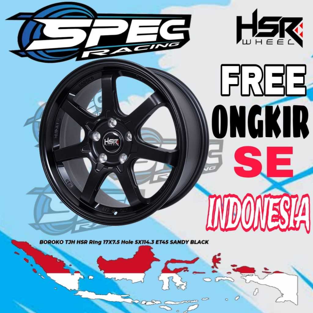 Jual Velg mobil racing HSR BOROKO TJH R17 keren untuk Innova Xpander Rush Terios Civic Hrv ...