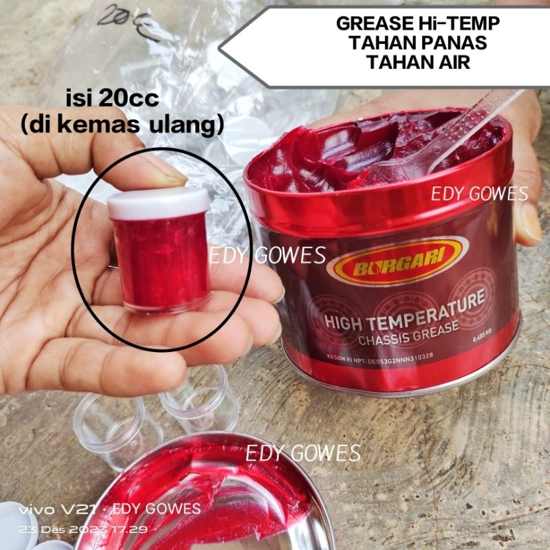 Jual Grease gemuk pelumas 20cc tahan air tahan temperatur tinggi tahan ...