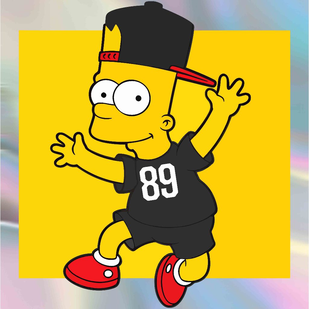 Jual SABLON STICKER DTF UKURAN 14CM TEMA THE SIMPSON | Shopee Indonesia