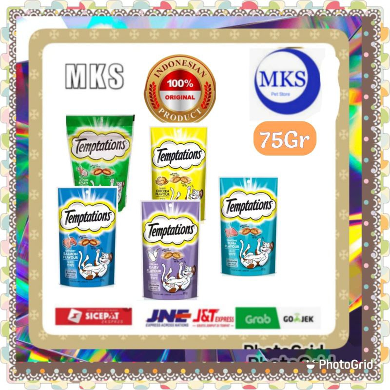 Jual SNACK KUCING@ Temptation Tasty 75gr | Shopee Indonesia