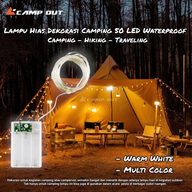 Jual Lampu Hias Dekorasi Kawat Tenda Camping - Lampu Glamping Baterai ...