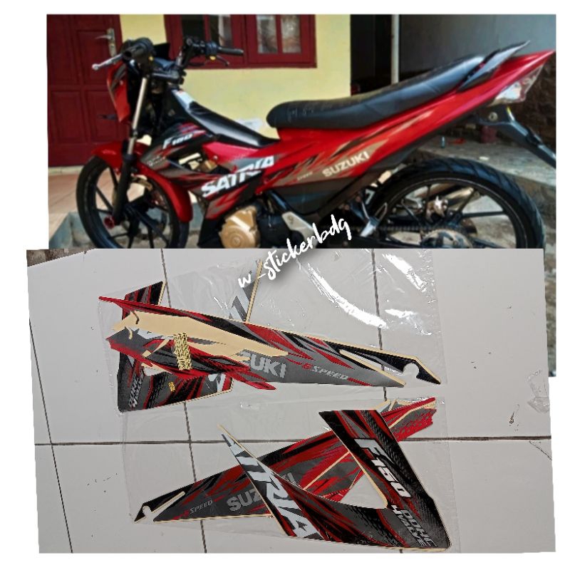 Jual Striping Lis Suzuki Satria Fu F150 2013 Merah Hitam | Shopee Indonesia