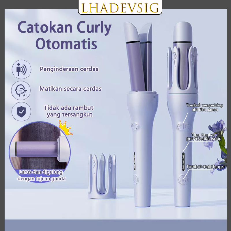 Jual LHADEVSIG 2in1 Catokan Curly Otomatis Ceramics 32mm Catokan Keriting Rambut Otomatis Lon ...