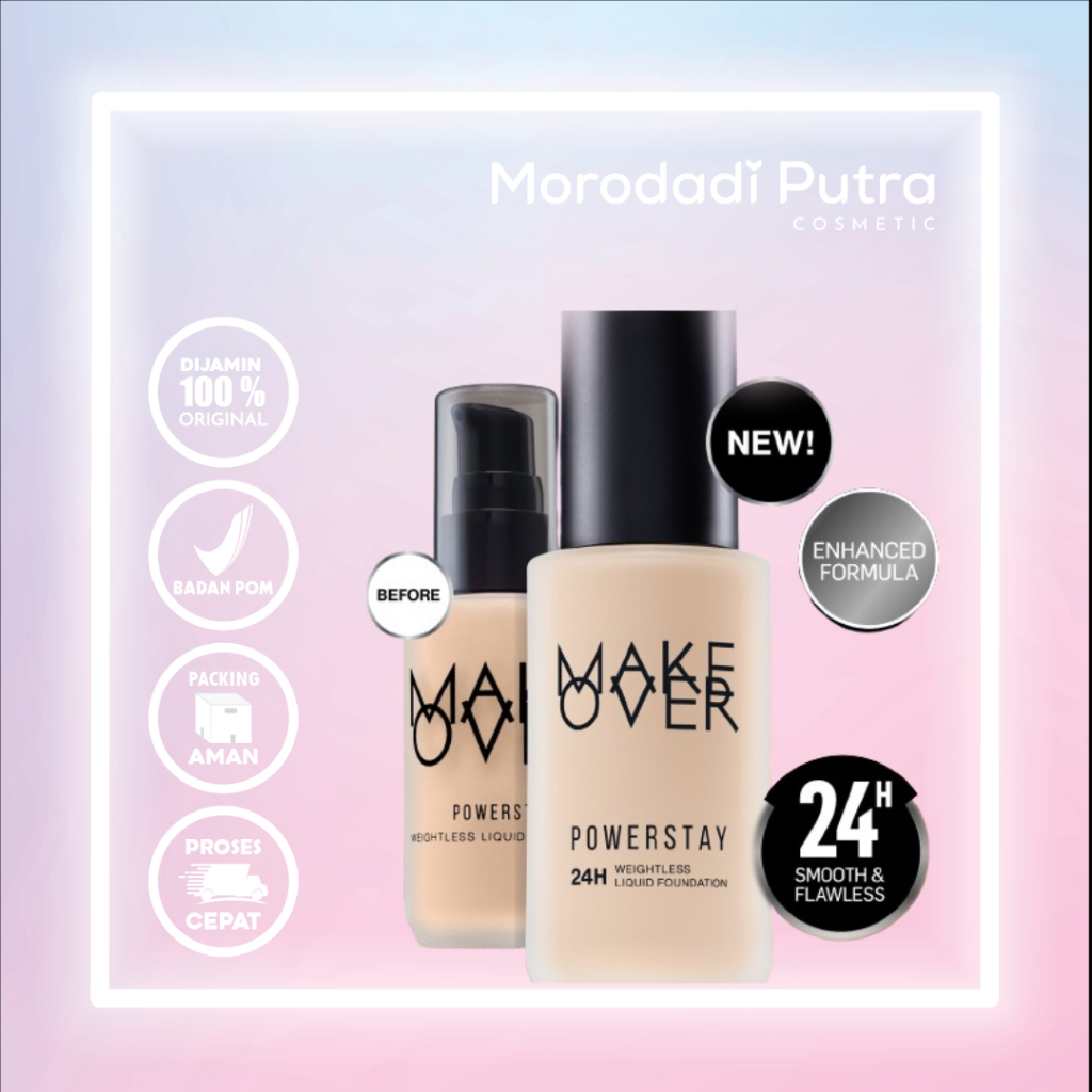 Jual Make Over Powerstay 24H Weightless Liquid Foundation | Shopee ...