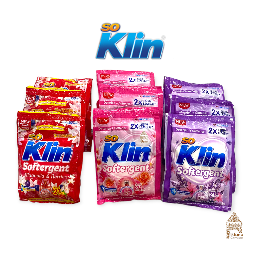 Jual So Klin Softergent Deterjen Bubuk + Softener 43 Gram Renceng (isi ...