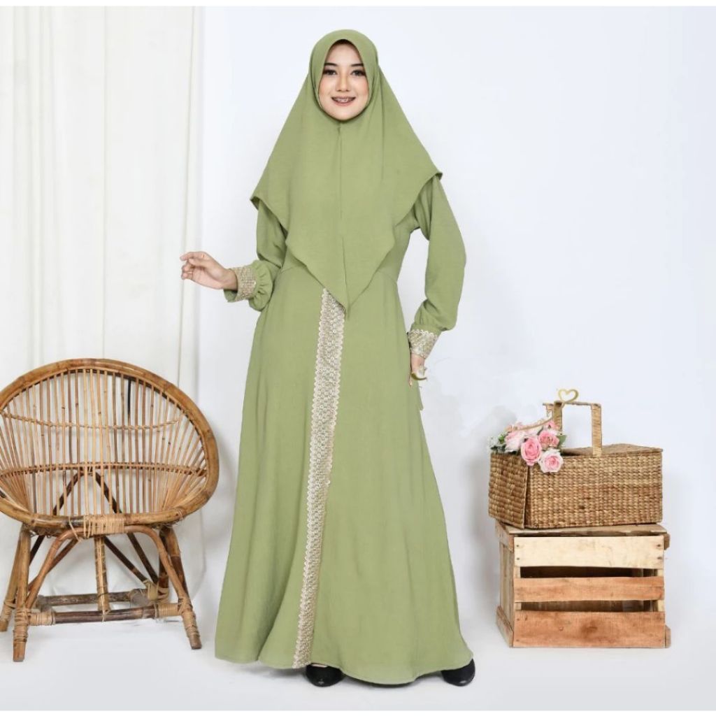 Jual MEDINA SET SYARI GAMIS DRESS FREE KHIMAR HIJAB JILBAB INSTANT WANITA MUSLIMAH TERMURAH ...