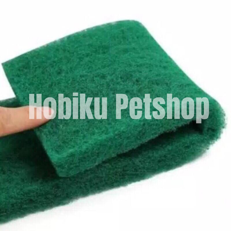 Jual IMPORT Busa Filter Green Wool 25x10x2CM Media Filter Kolam Ikan ...