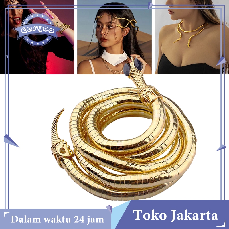Jual Kalung /Gelang Flexible Motif Ular Bendable Snake Necklace ...