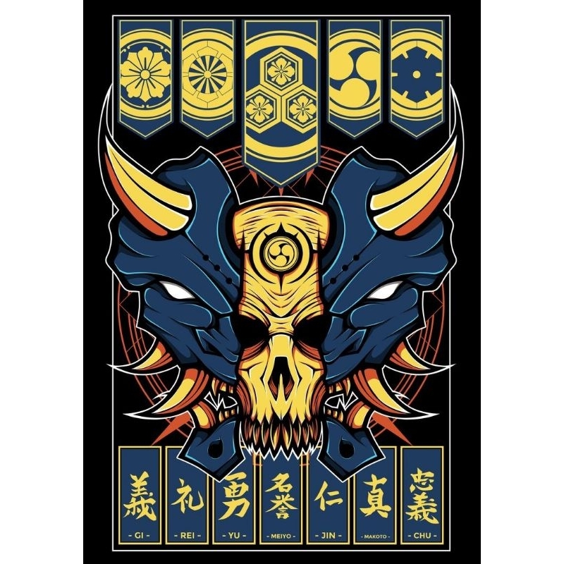 Jual sticker variasi dashboard motor mobil japan style topeng plus ...