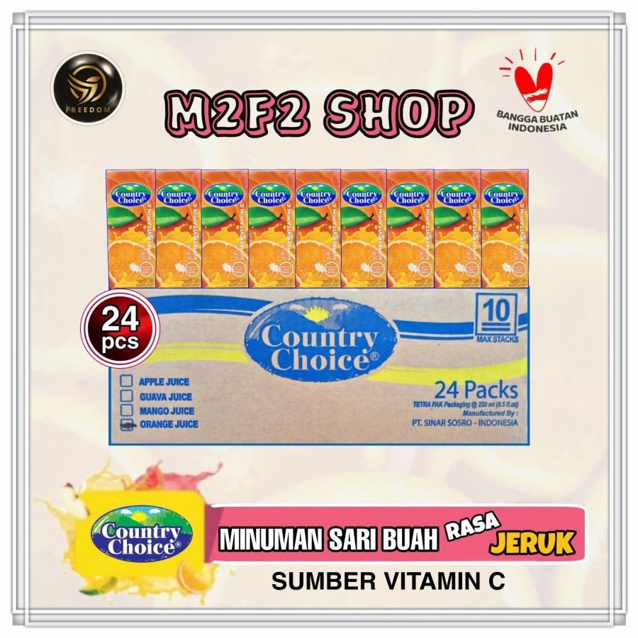 Jual Juice Country Choice Orange | Jus Jeruk - 250 ml (Kemasan Karton ...