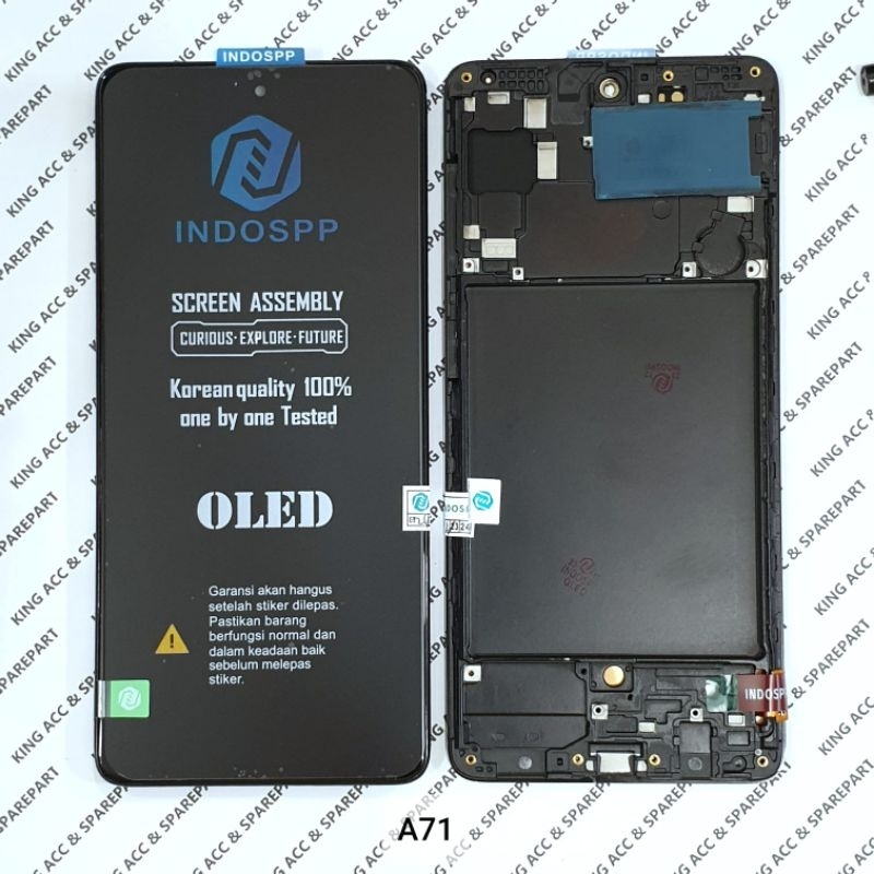 Jual OLED BIG INDOSPP - LCD TOUCHSCREEN + FRAME SAMSUNG GALAXY A71 A715 A715F | Shopee Indonesia