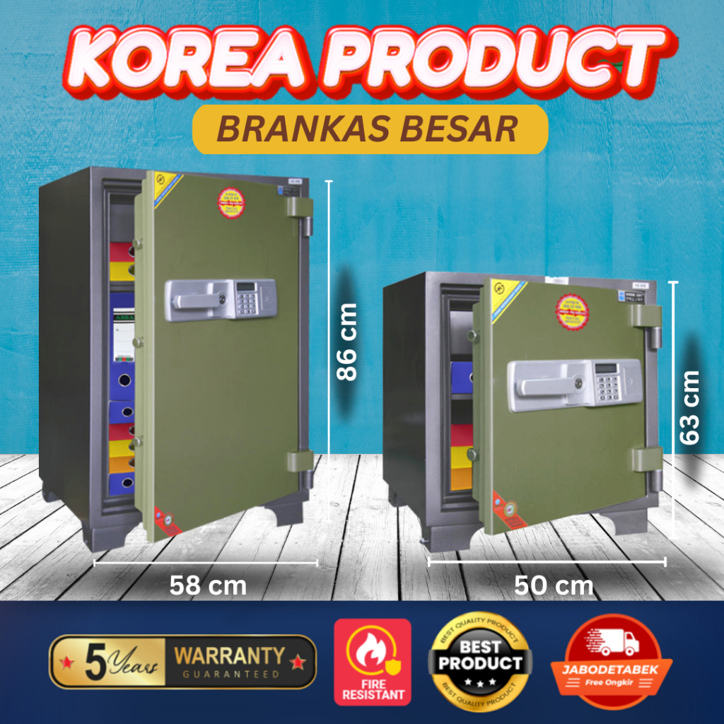 Jual Brankas Digital Korea Product (50 liter, 110kg, tahan api ...