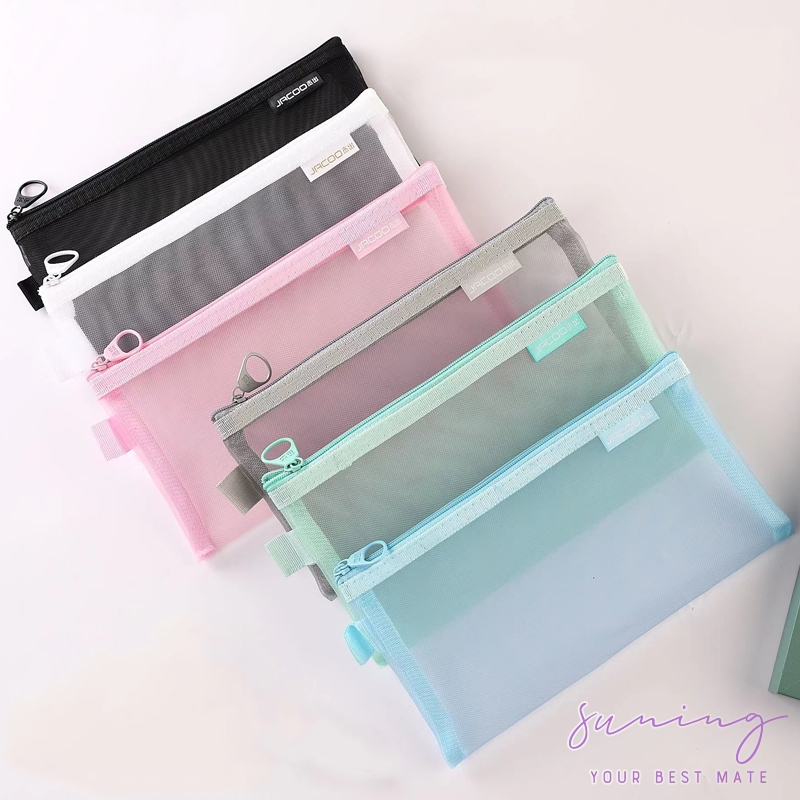 Jual Tas Pensil Bersih Transparan Sederhana Tas Penyimpanan Ujian Siswa ...