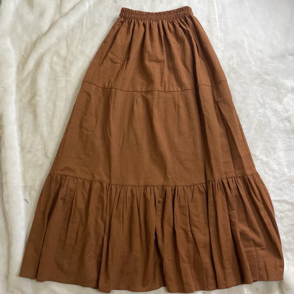 Jual aluna Ruffle Skirt - rok panjang wanita/rok korean style/bawahan ...
