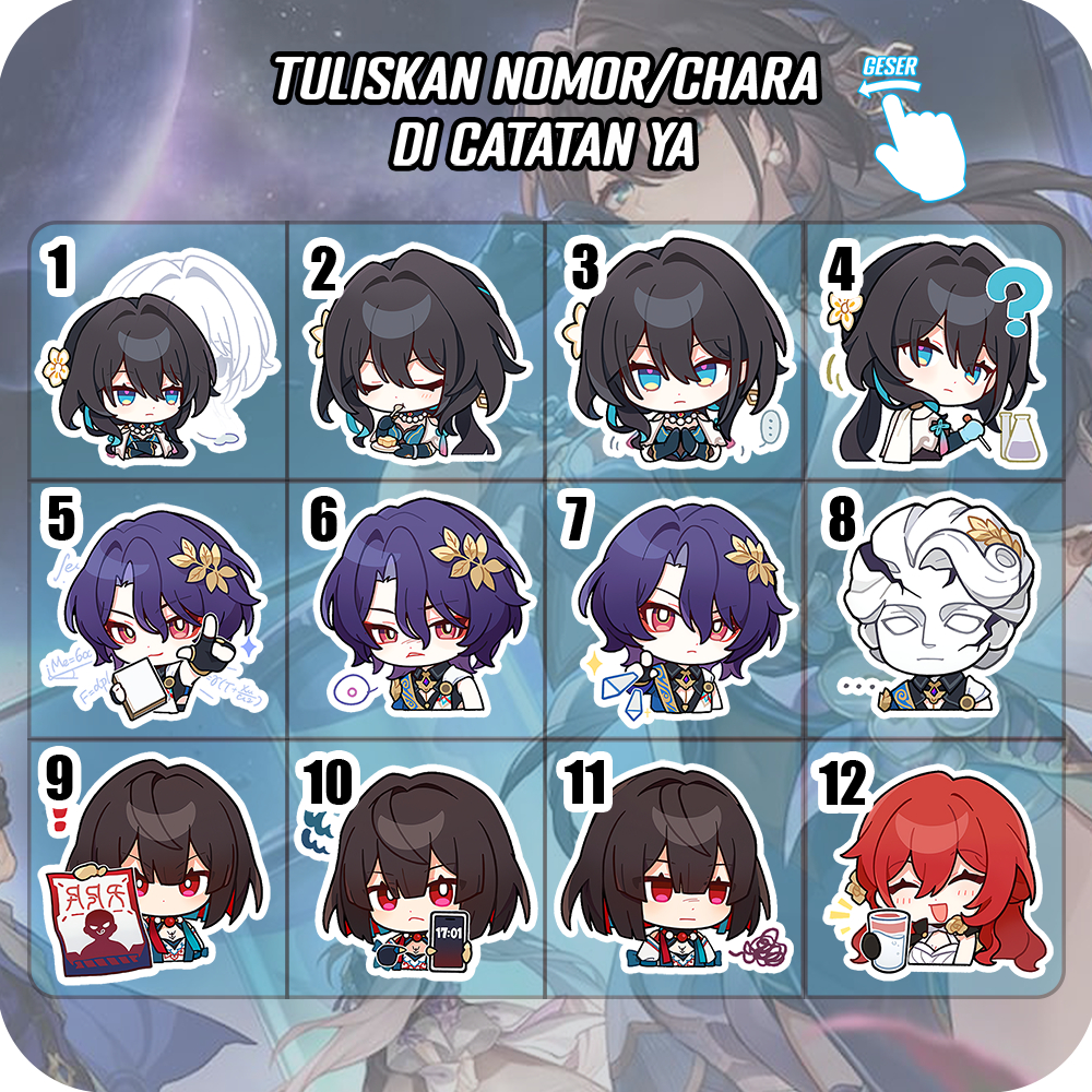 Jual Stiker Glossy Honkai Star Rail HSR 6, Sticker Anime Game | Shopee ...