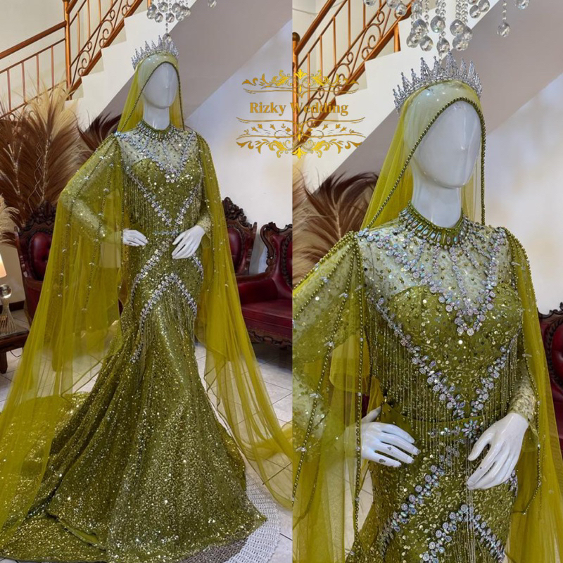 Jual Gaun pengantin | Gaun pengantin premium | Gaun pengantin slim ekor ...