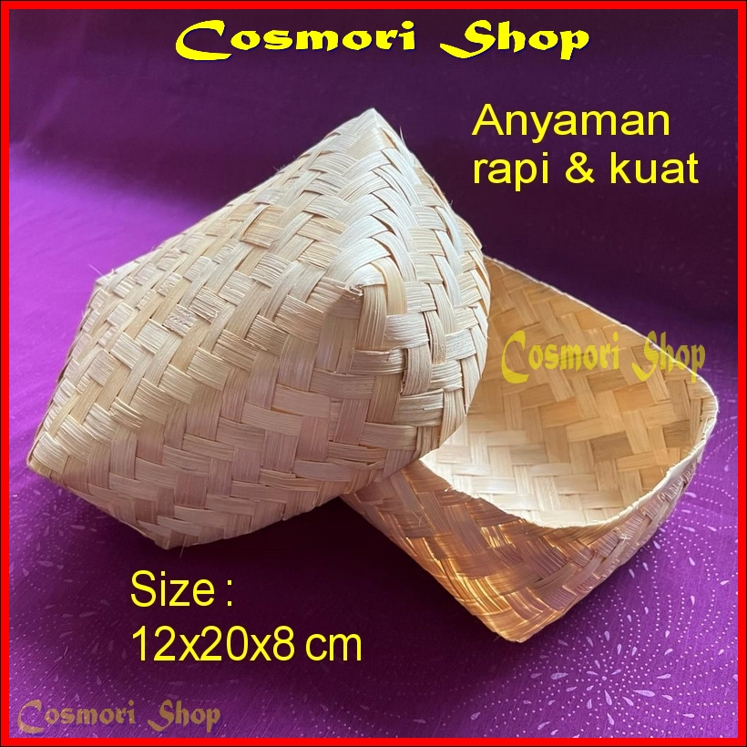 Jual Besek Anyaman Bambu 12x20 Untuk Hajatan Nasi Berkat Hantaran Kue ...