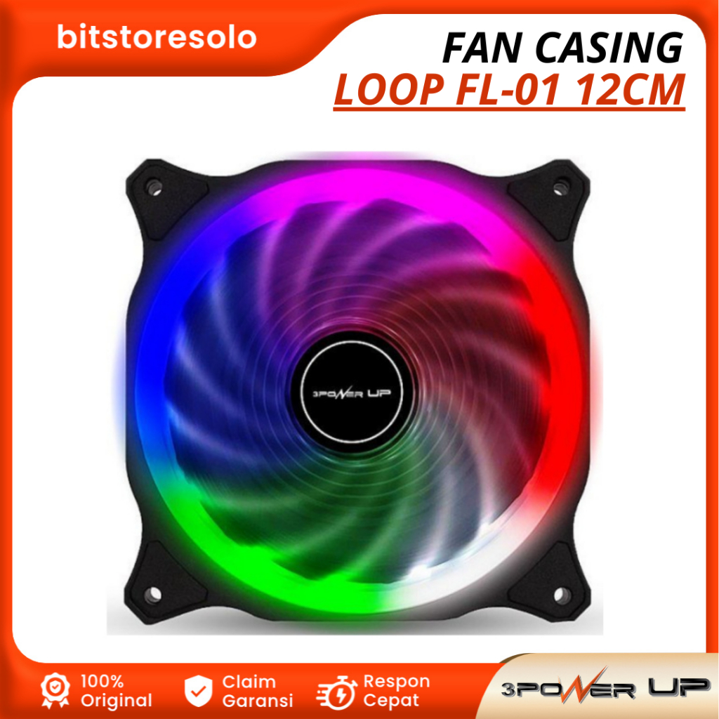 Jual Fan Casing Fan Case 3 Power Up LOOP FL-01 RGB 12CM Single 120mm ...