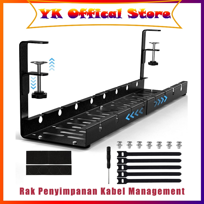 Jual Rak Penyimpanan Kabel Cable Management Under Desk Stainless Steel ...