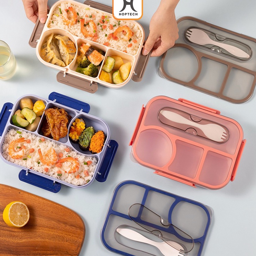 Jual Lunch Box Kotak Bekal Bento Set Bersekat Kotak Makan Siang Anak dan Dewasa Sudah Ada Seal ...