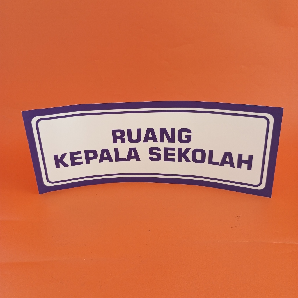 Jual Stiker Papan Nama Ruang Kepala Sekolah - Biru - Papan Penanda ...