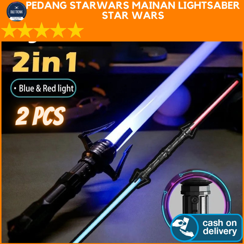 Jual PEDANG LIGHTSABER STARWARS LASER TELESCOPIC RETRACTABLE 2IN1 BATERAI AAA MURAH | Shopee ...