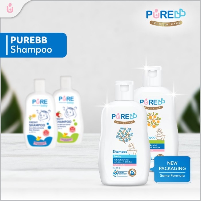 Jual Pure BB Baby Shampoo Fruity & Freshy 450ml Refill / 230ml Botol ...