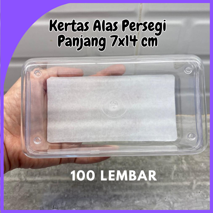 Jual KERTAS ALAS PERSEGI PANJANG 7x14cm / 100 LEMBAR KERTAS ALAS VICI ...