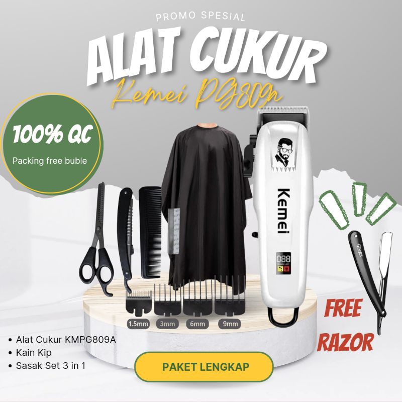 Jual Alat Cukur Pangkas Rambut Barbershop Professional Hair Clipper Set ...