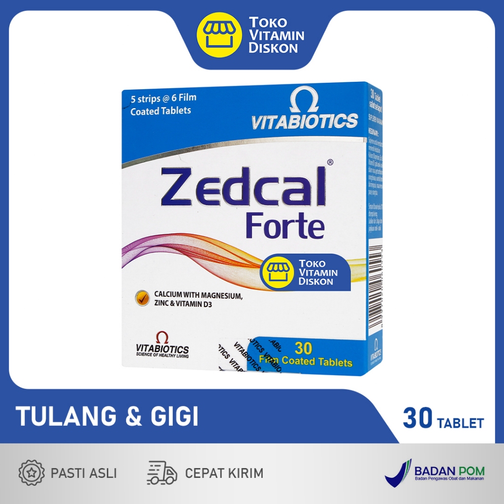 Jual VITABIOTICS ZEDCAL FORTE 1 BOX 30 TABLET | Shopee Indonesia