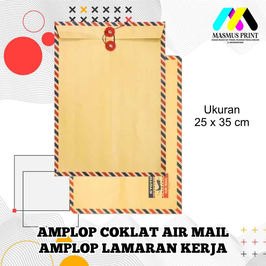 Jual Amplop Coklat Tali Air Mail / Amplop Lamaran Kerja | Shopee Indonesia