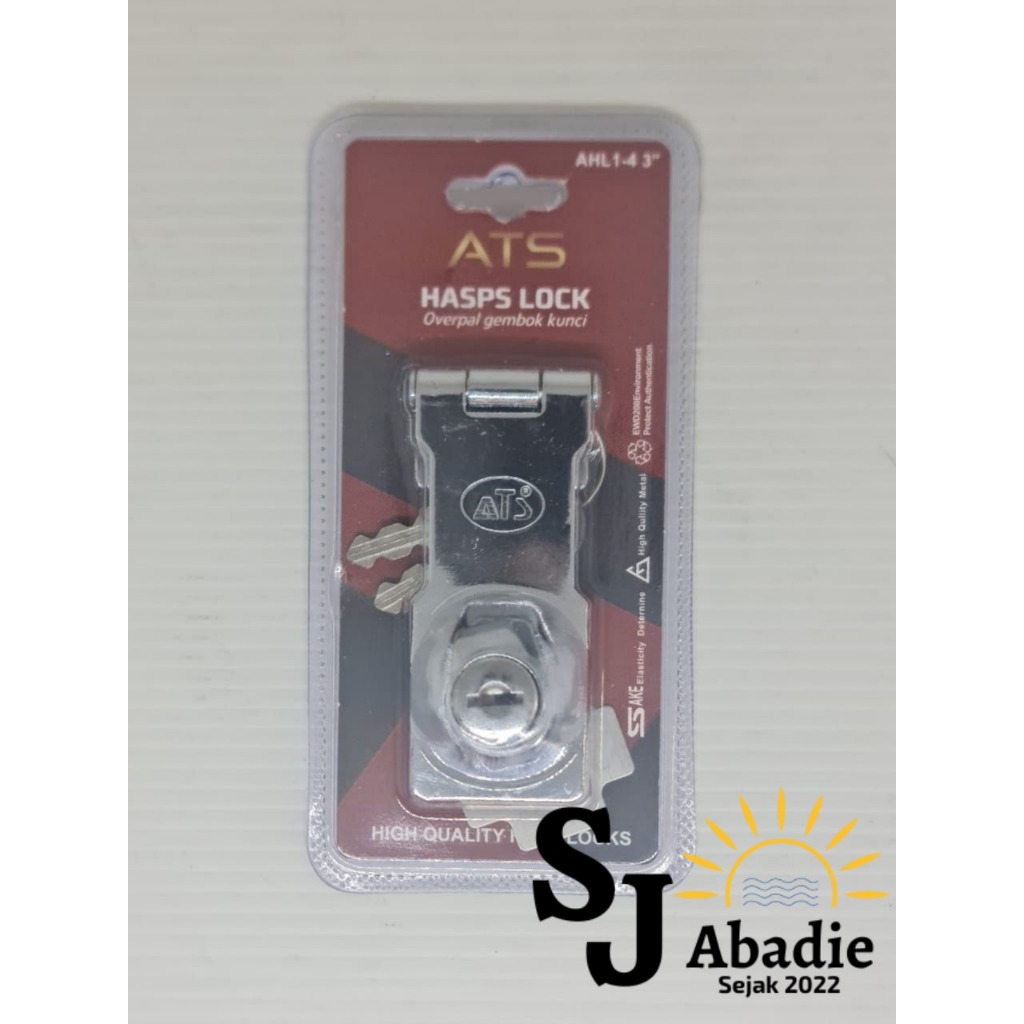 Jual (1 PC) ATS Gembok Overval Overpal 3 Inch Hasp Lock 2 Key | SJ ...