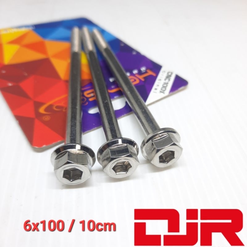 Jual baut 10 m6 model 2 kunci HEXAGON PROBOLT STAINLESS original heng thailand 1cm - 11cm ...
