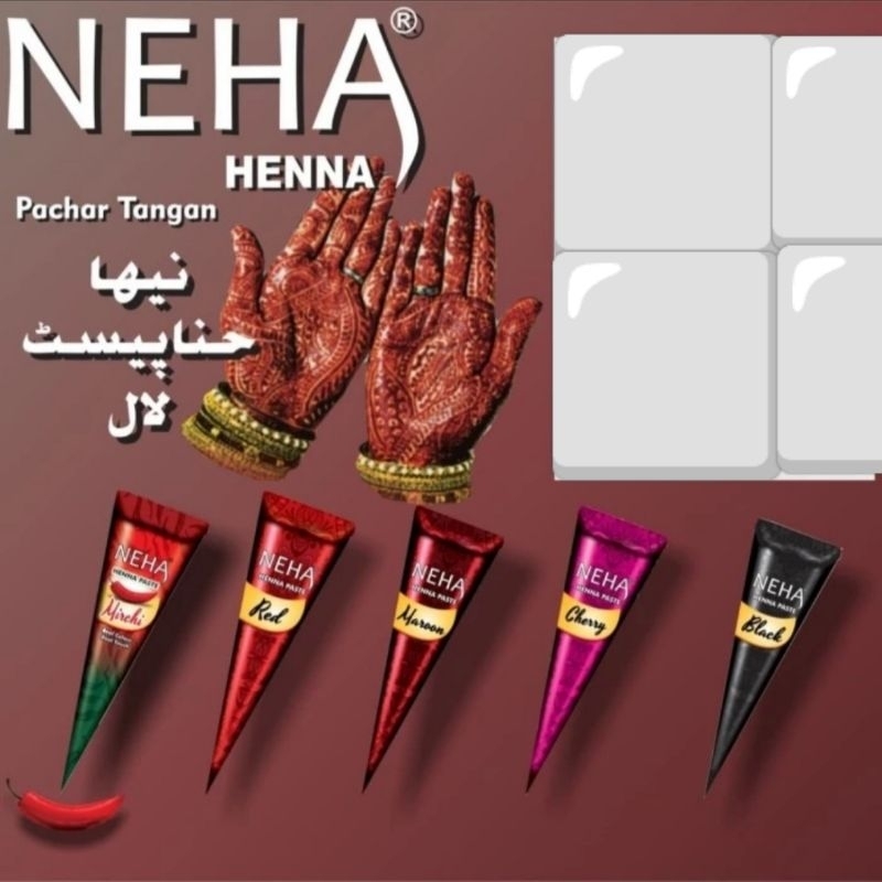 Jual Henna NEHA/MUMTAZ Ecer 25gr Henna Paste 1 Pcs | Shopee Indonesia