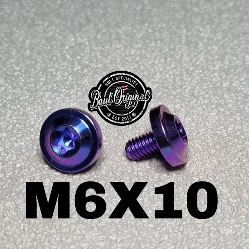 Jual baut probolt titan 6x10 drat 10 panjang 1 cm payung big head | Shopee Indonesia