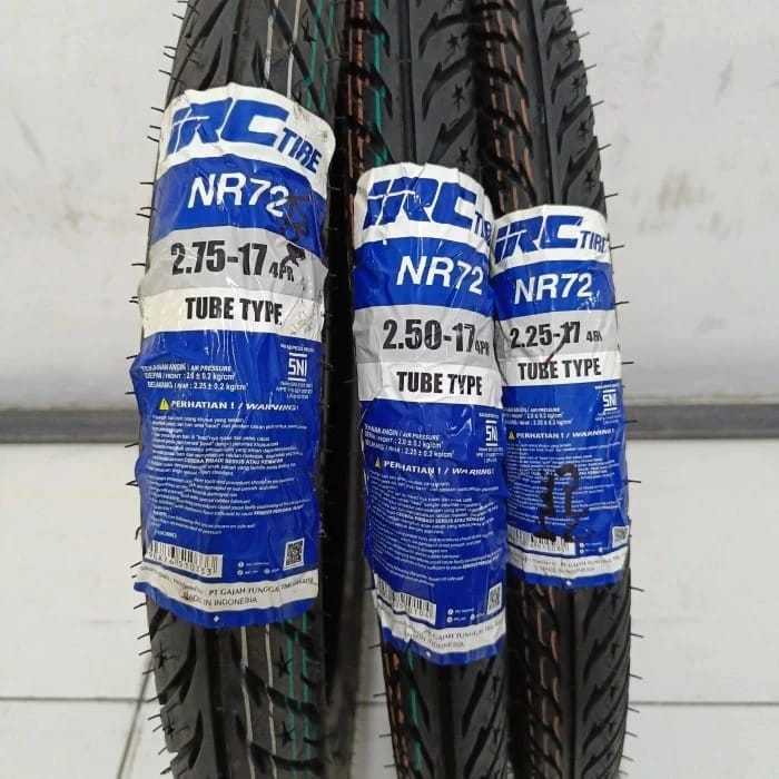 Jual BAN LUAR MOTOR BEBEK [ IRC ] NR72 [ 225 , 250 , 275 ] RING 17 TUBE ...