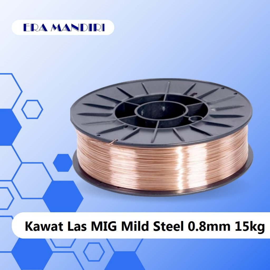 Jual kawat las co2 welding wire Mild Steel 0,8mm 15kg "ERA MANDIRI" | Shopee Indonesia
