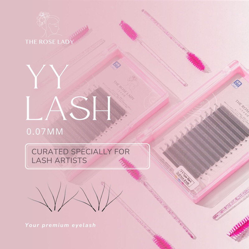Jual YY Lash/Y Lash/ 2D Lash extensions 0.07mm C/D curl (TANAM BULUMATA ...