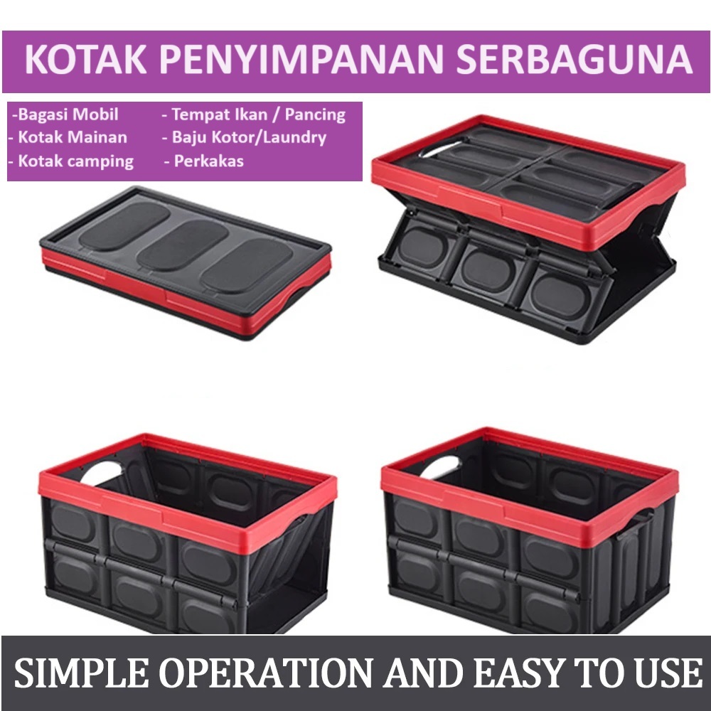 Jual Kotak Penyimpanan Lipat Bagasi Mobil Foldable Storage Box 56L - G ...