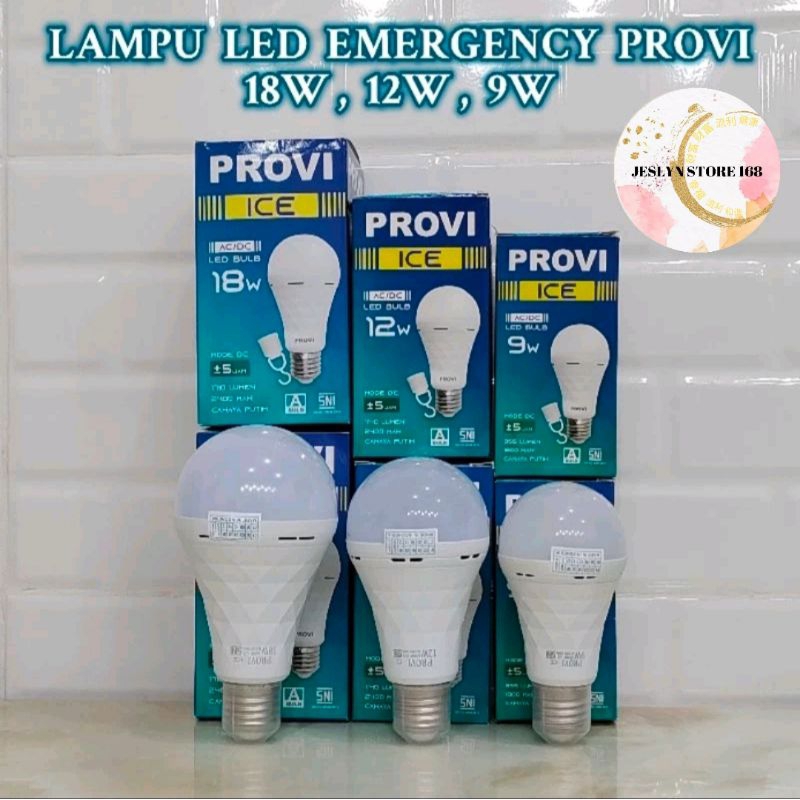 Jual LAMPU LED EMERGENCY PROVI ICE 9/12/18 WATT | Shopee Indonesia