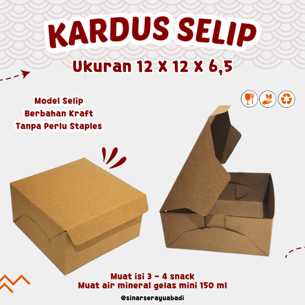 Jual KARDUS SNACK R13, R3, AT, 12 X 12 DAN 12 X 16 DUS SNACK ISI 3 ...