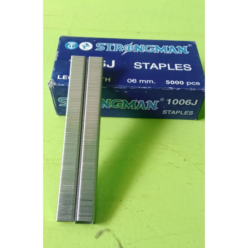 Jual isi staples j1006 strongman (6mm) | Shopee Indonesia