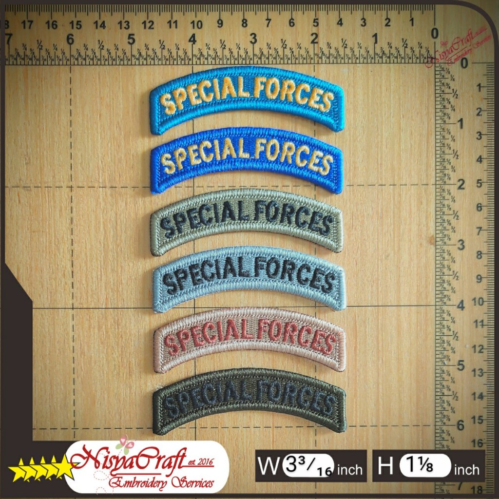 Jual NCEP0101-0471 US ARMY Special Forces | TABS | Shoulder Sleeve Insignia (SSI) Patch Bordir ...